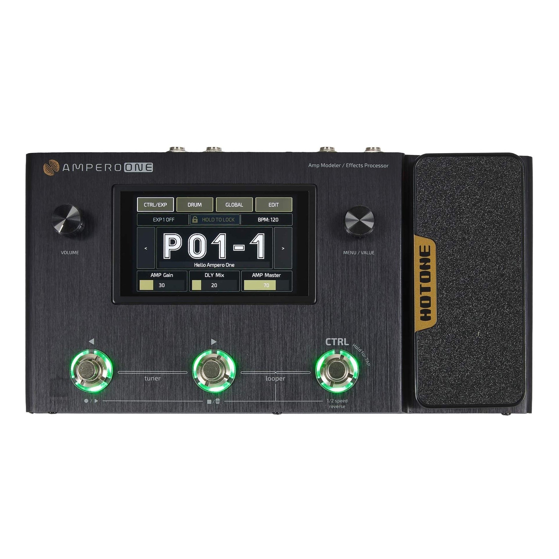 Pedal Guitar Hotone Ampero One MP-80 Amp Modeler And Effects Processor ...